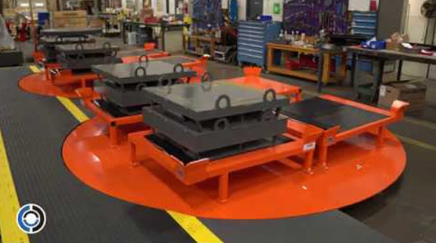 Round Air Caster Turntable - Align Production Systems