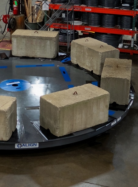 Round Air Caster Turntable - Align Production Systems